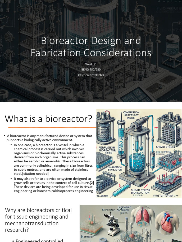 Bioreactor Design Considerations | PDF | Biology | Life Sciences