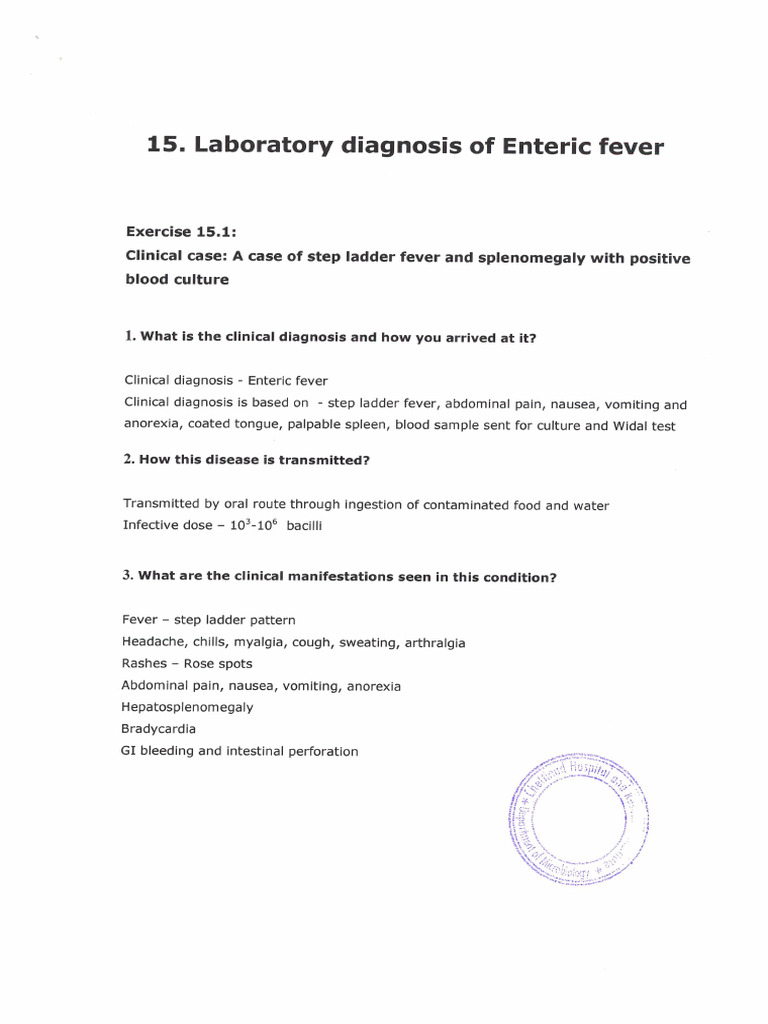 Lab Diagnosis of Enteric Fever - Malaria - Filaria - Hiv | PDF