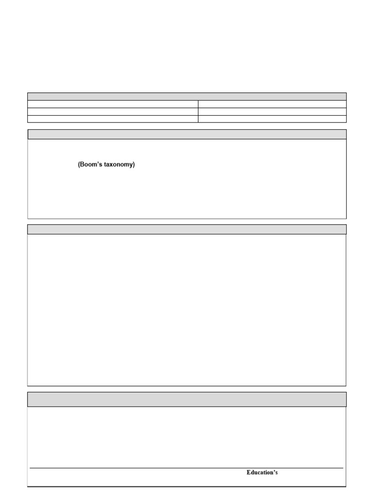 EL Lesson Plan Template Overview | PDF | Lesson Plan | Learning