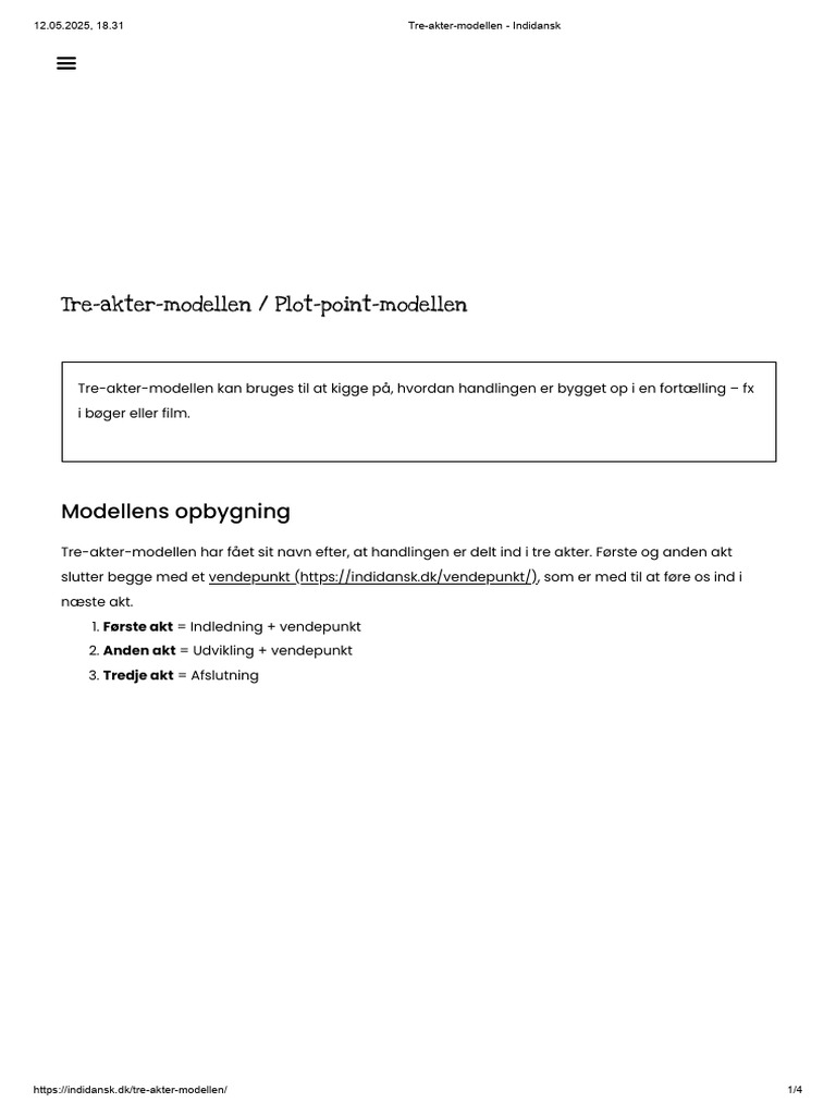 Tre-Akter-Modellen - Indidansk | PDF