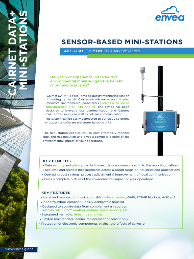 Envea Cairnet-Data Datasheet Sensor-Based-Mini-Stations en | PDF ...