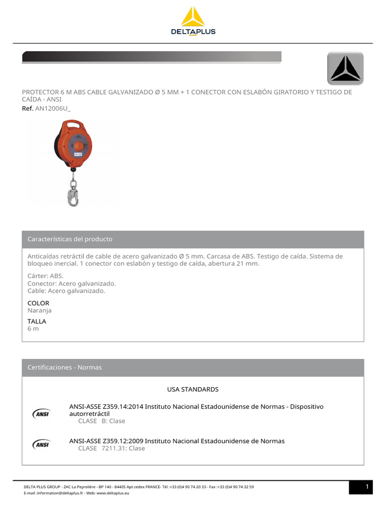Protector Round Ansi An12006u - Protector 6 M Abs Cable Galvanizado Ø 5 ...