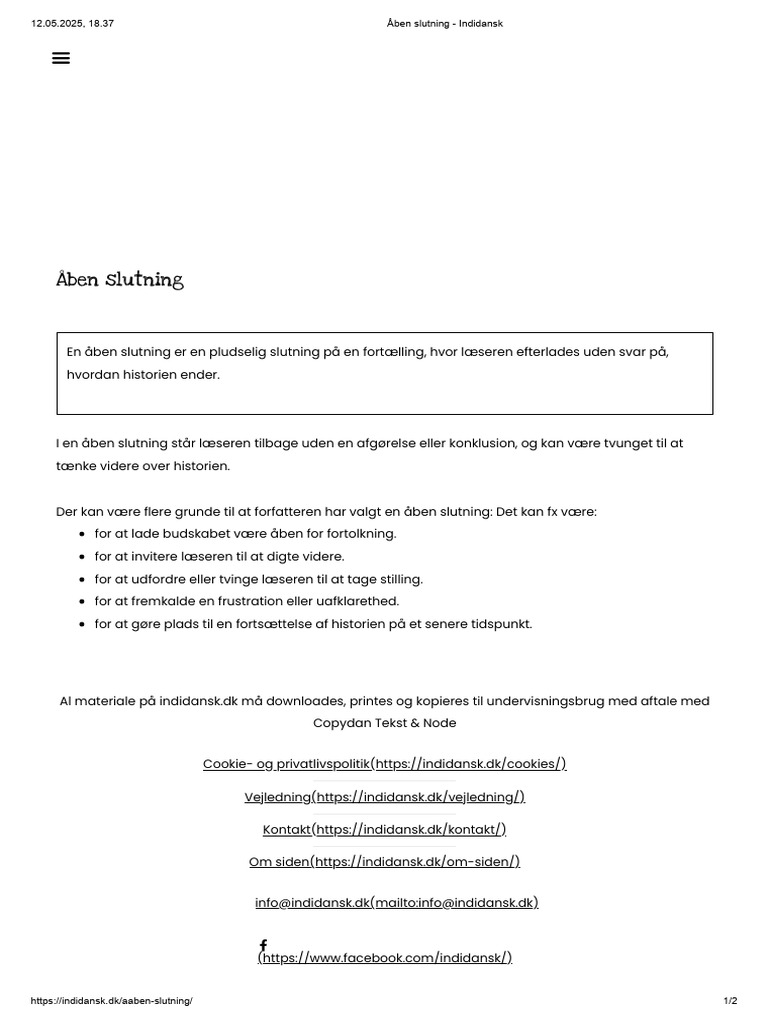 Åben Slutning - Indidansk | PDF