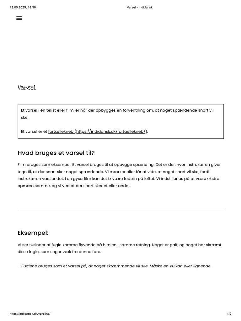 Varsel - Indidansk | PDF