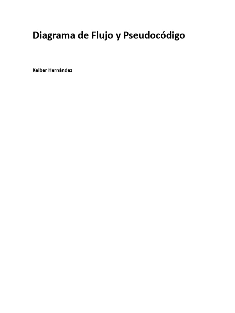 Diagrama de Flujo y Pseudocódigo | PDF | Algoritmos | Lenguaje de programación