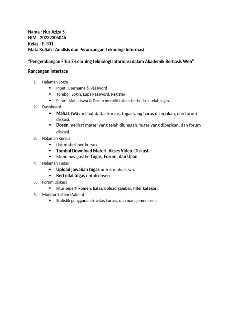 Rancangan Interface | PDF