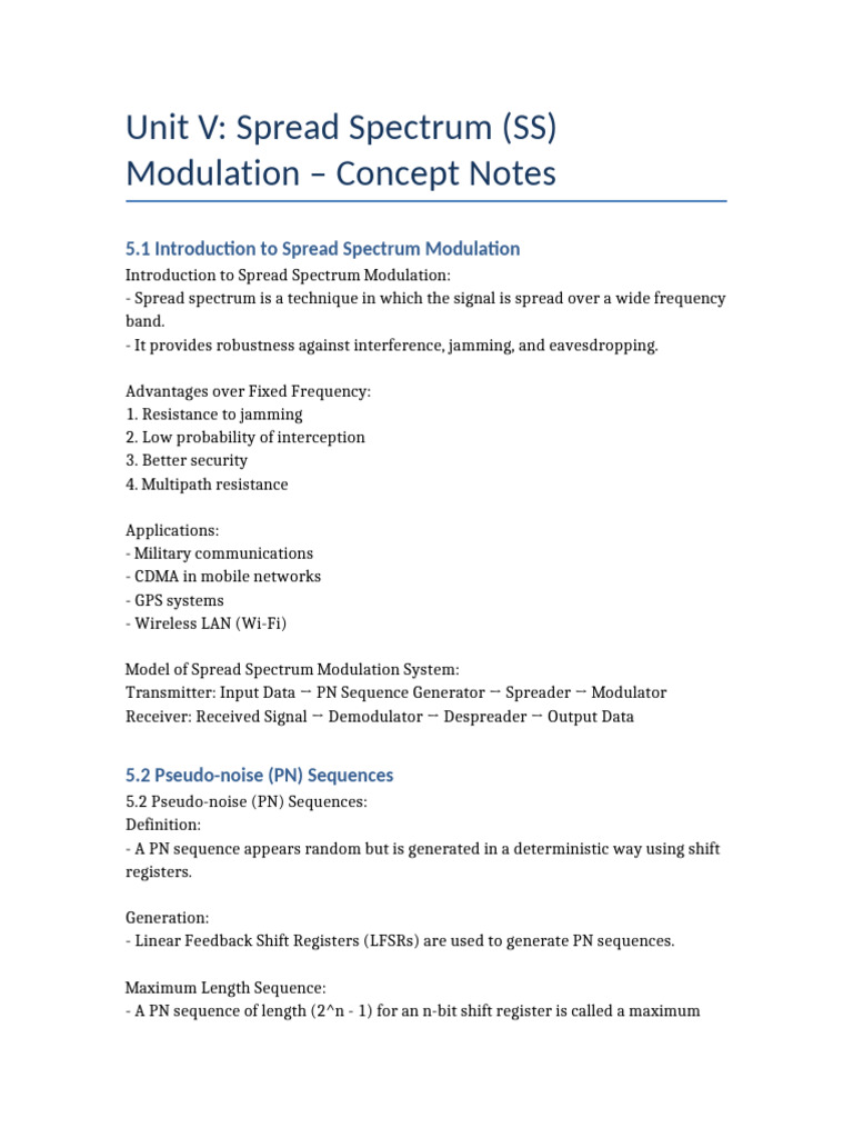Spread Spectrum Modulation Overview | PDF