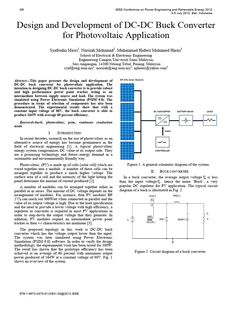 DC-DC Buck Converter for PV Systems | PDF | Electronic Engineering ...