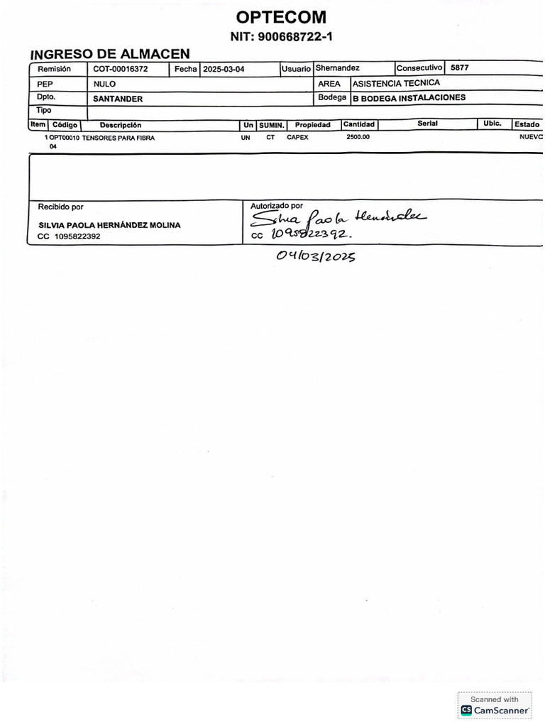 Co-10324 (16372)-Optecom- Tensores Bucaramanga Firmado | PDF