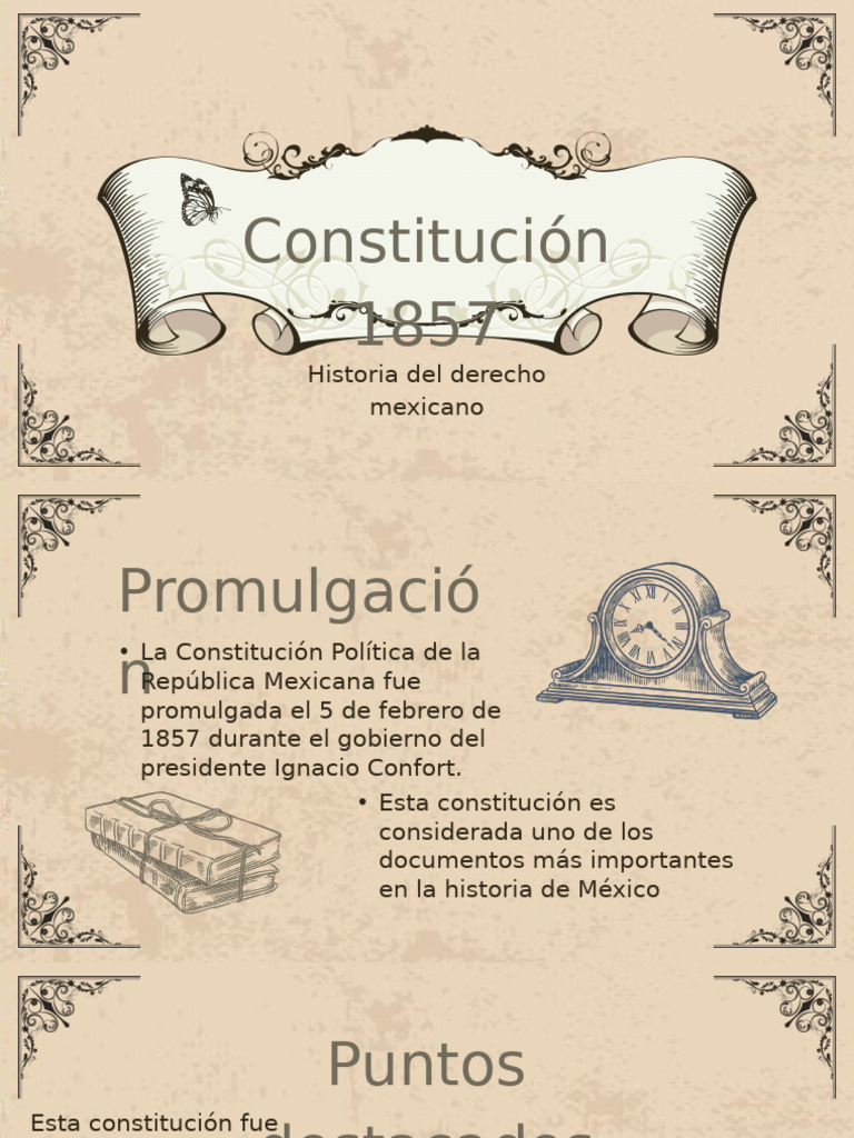 Constitución 1857: Historia Del Derecho Mexicano | PDF