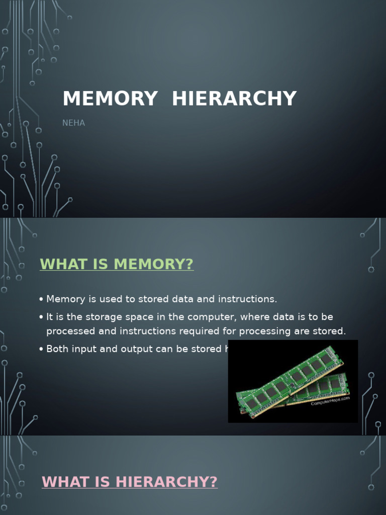 Memory Hierarchy | PDF