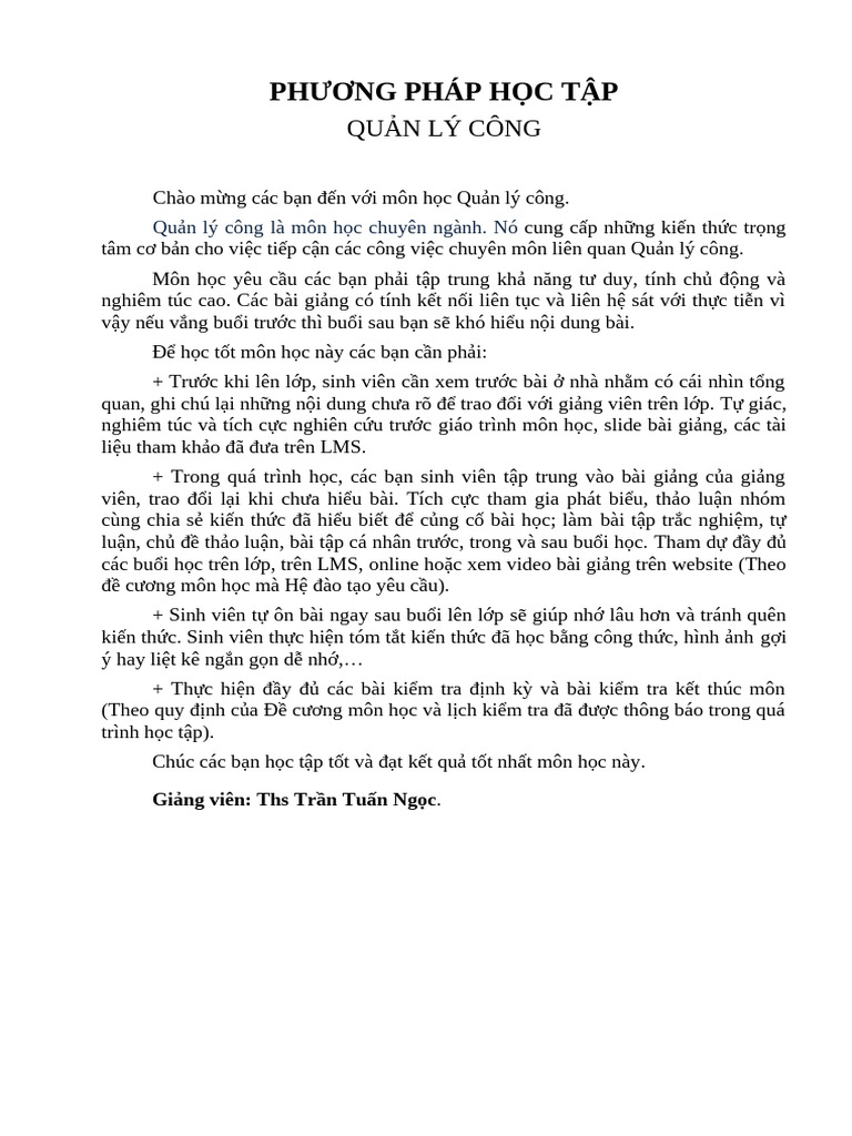 TTNG QLC 2 PhuongphapHoctap | PDF