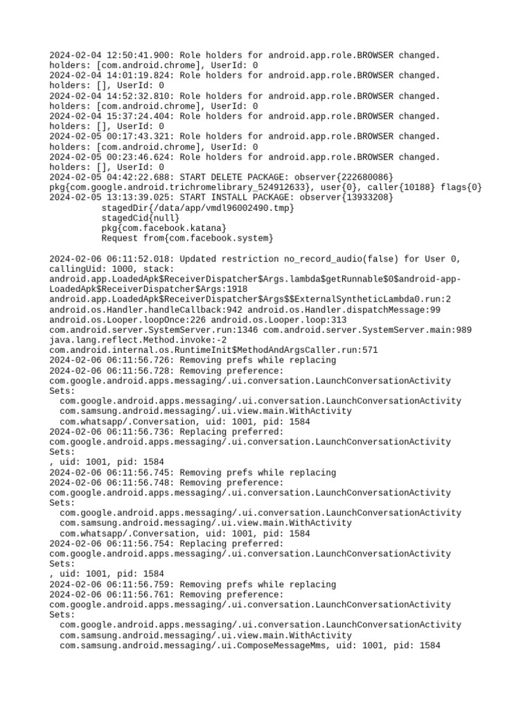 Pm Debug Info | PDF | Android (Operating System) | Alphabet Inc.