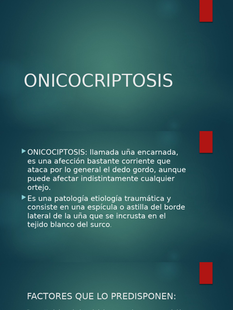 Tratamiento de Onicocriptosis y Matricectomía | PDF | Clavo (anatomía ...