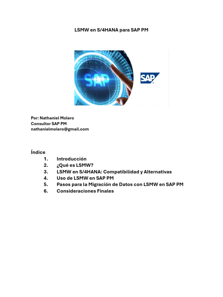 LSMW en SAP PM | PDF | Informática | Software