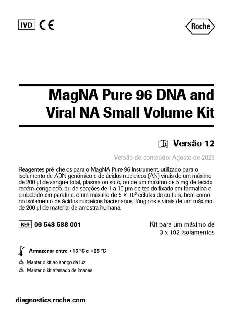 Kit MagNA Pure 96: Isolamento de Ácidos Nucleicos | PDF | Vírus ...