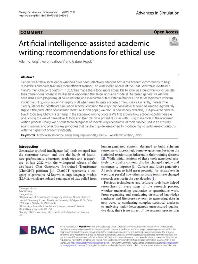 Artificial Intelligence Assisted Academic Writing | PDF | Artificial Intelligence | Intelligence ...