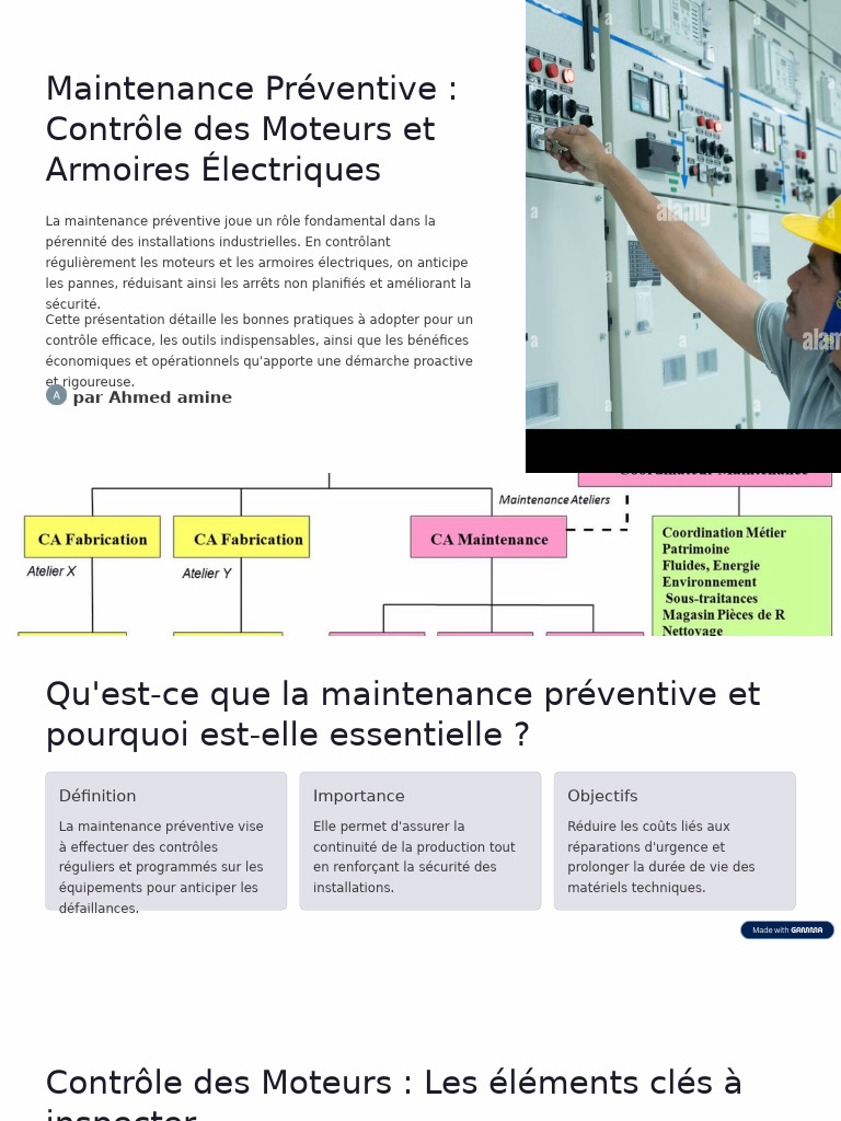 Maintenance Préventive des Armoires Électriques | PDF | Sécurité