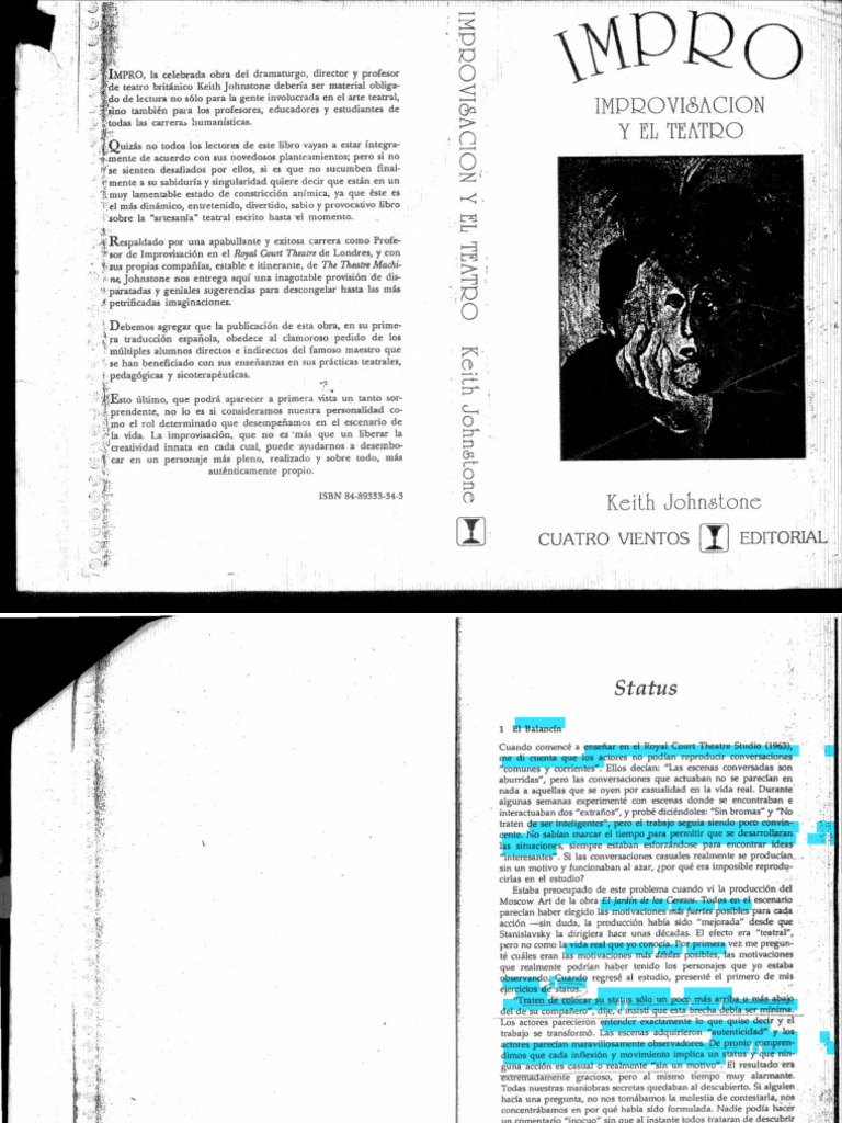 06 - Johnstone, Keith, Impro, Cuatrovientos, España, 1990 | PDF
