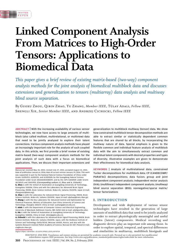 Blair 1999 | PDF | Matrix (Mathematics) | Principal Component Analysis