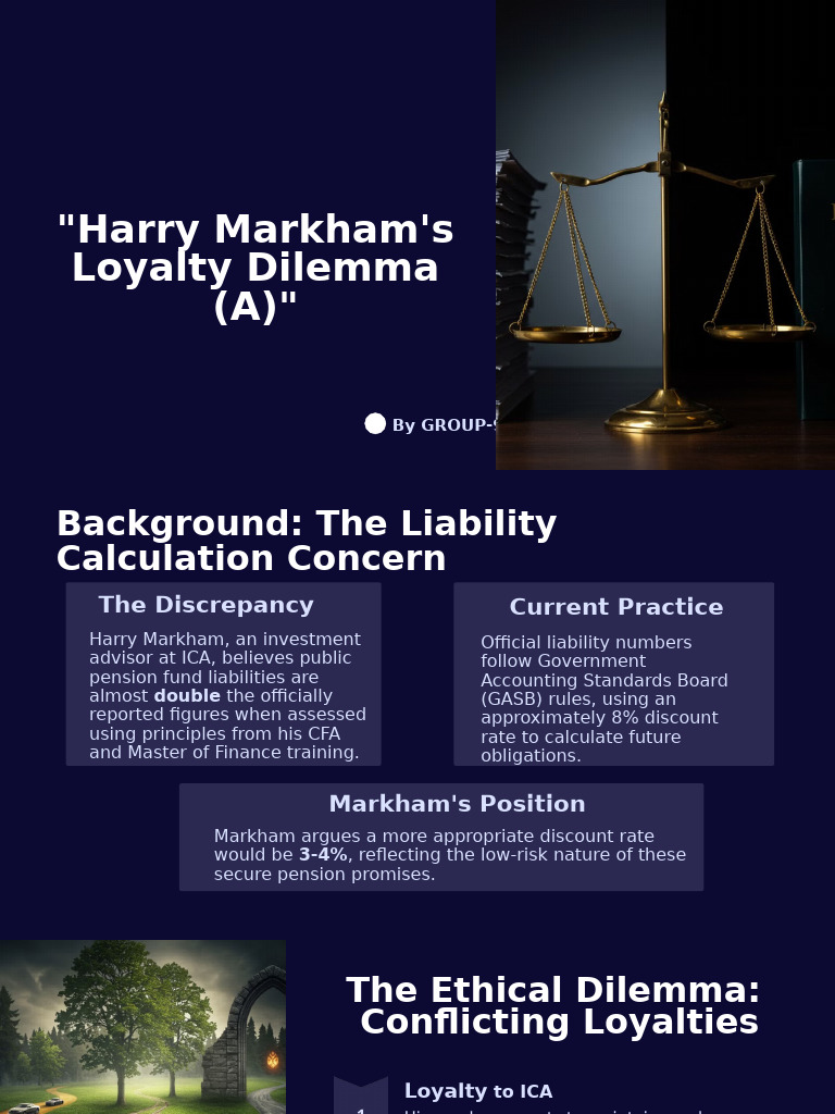 Harry Markham's Pension Liability Ethics | PDF | Pension | Defined ...