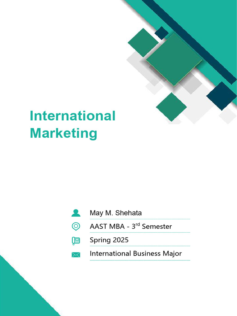 International Marketing Lectures (Lec1-3) | PDF | Inflation | Marketing