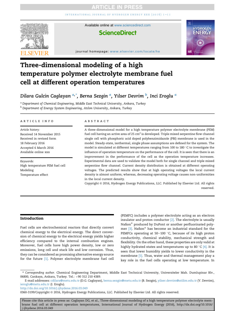 Three-Dimensional Modeling | PDF | Fuel Cell | Chemistry