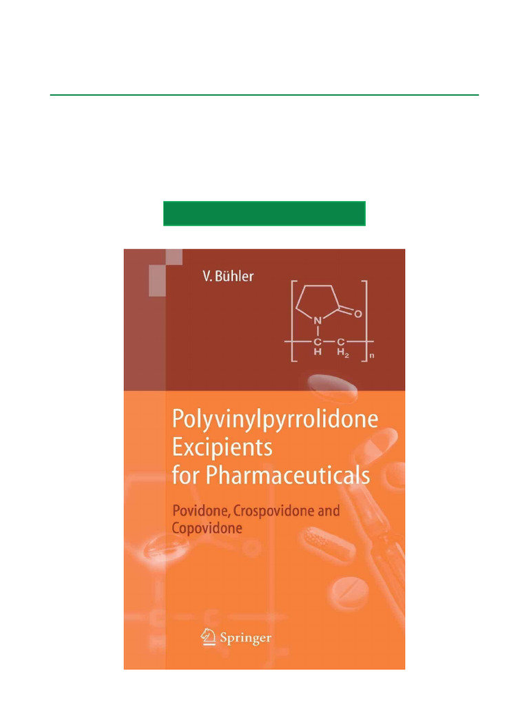 Uncover Polyvinylpyrrolidone Excipients For Pharmaceuticals Povidone ...