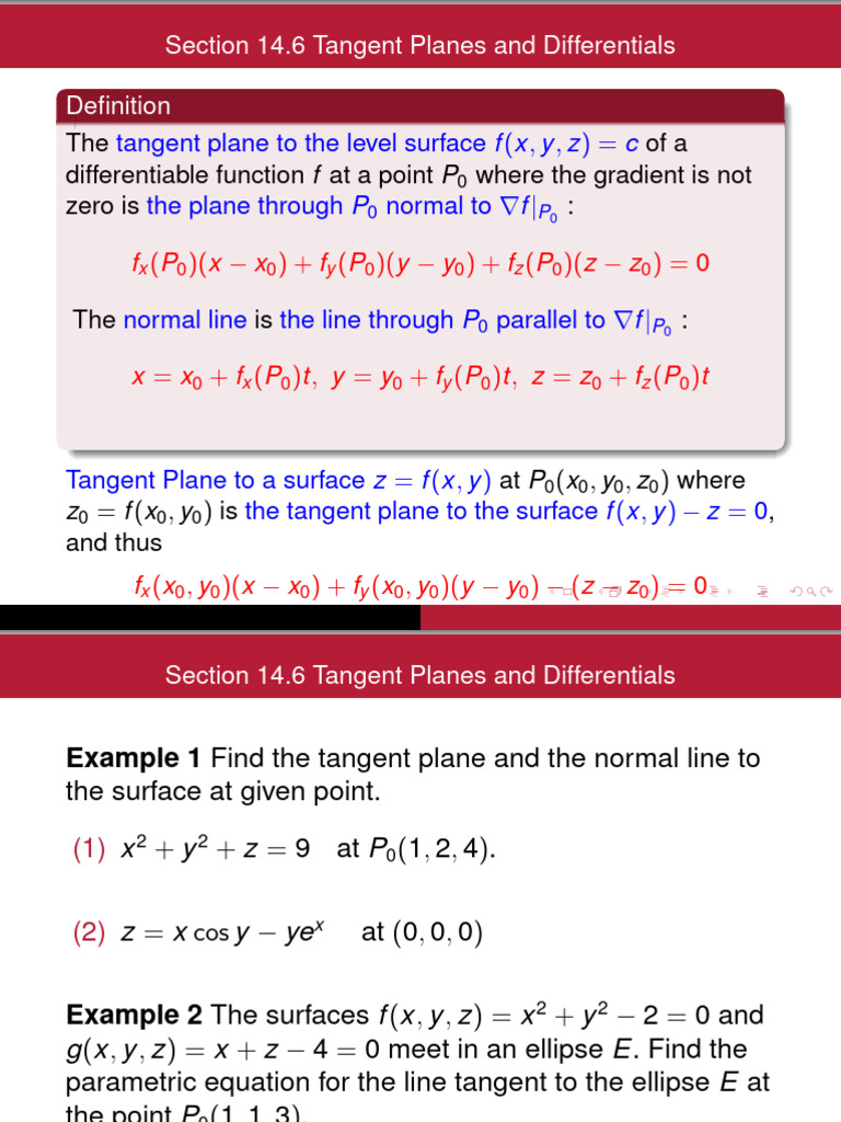 Tangent Planes and Differentials Overview | PDF | Mathematics ...