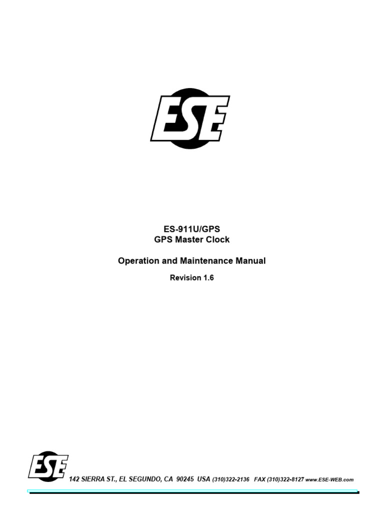 ES-911U-GPS (002) | PDF | Ip Address | Power Supply