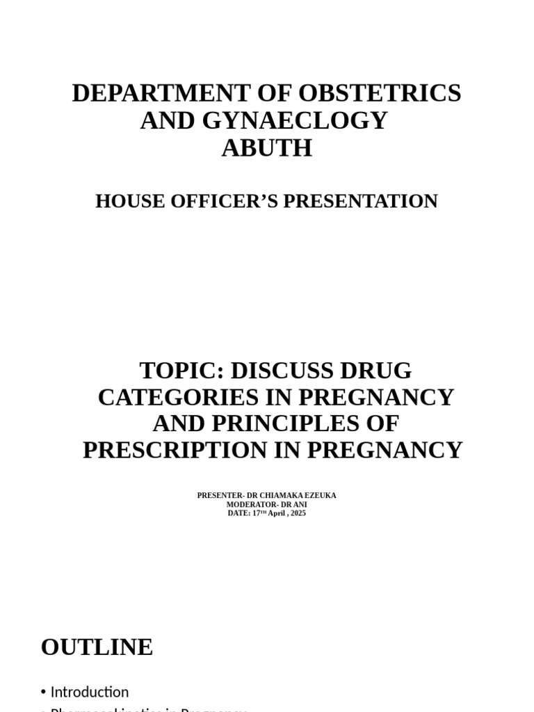 Drug Use in Pregnancy | PDF | Pregnancy | Medical Specialties