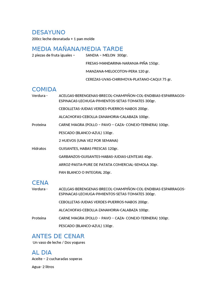 DIETA Centro de Salud | PDF