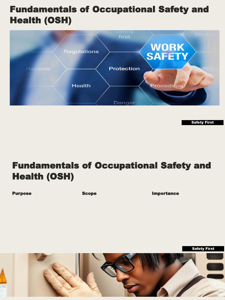 Fundamentals of Occupational Safety and Health OSH | PDF | Occupational Safety And Health | Safety
