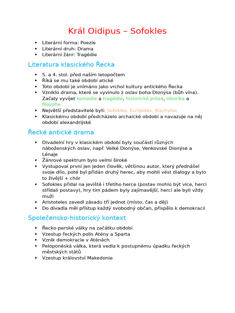 1 Král Oidipus | PDF