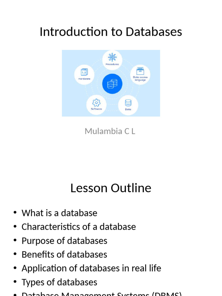 Lecture 1 - Introduction To Databases | PDF | Databases | No Sql