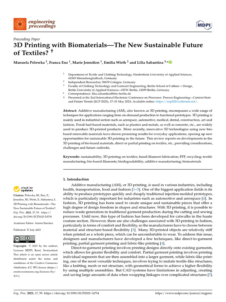3D Printing with Biomaterials | PDF | 3 D Printing | Biodegradation