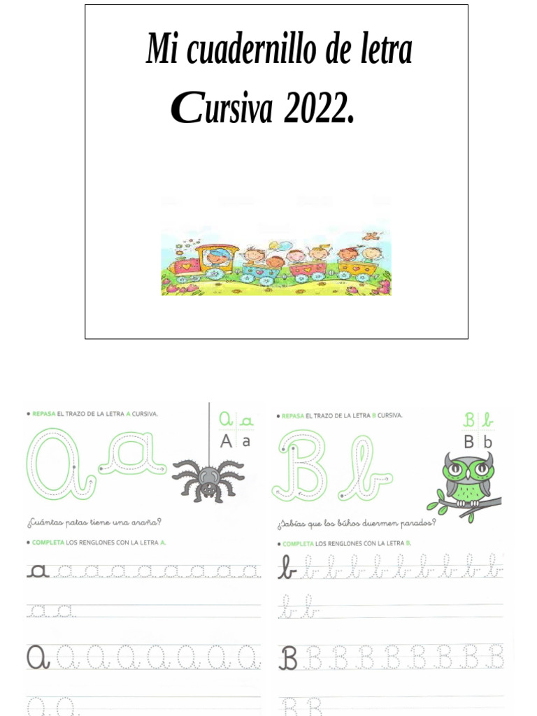 Cuadernillo Letra Cursiva 2022 | PDF