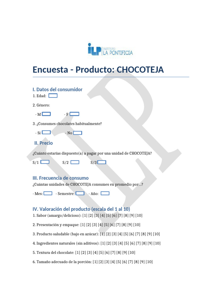 Encuesta DE CHOCOTEJA | PDF