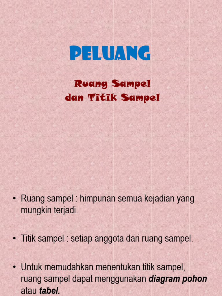 Ruang Sampel Dan Titik Sampel | PDF