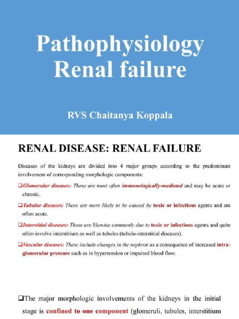 Acute and Chronic Renal Failure | PDF
