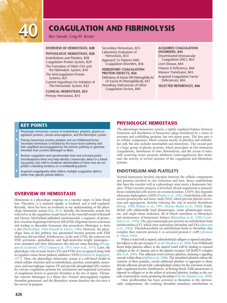 Coag and Fibri | PDF | Coagulation | Hemostasis