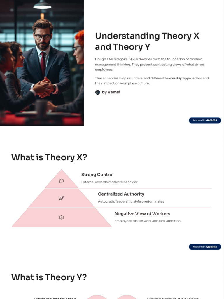 Theory X vs. Theory Y Management Insights | PDF | Motivational | Motivation
