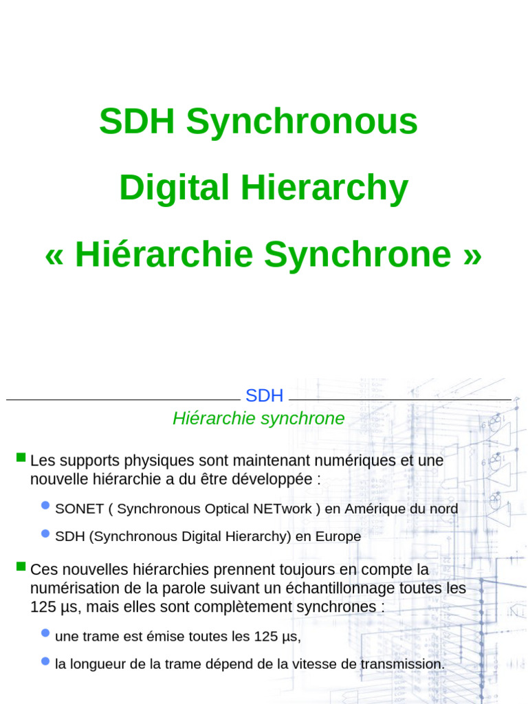 SDH_reseaux cablés | PDF | Protocole sur la couche physique | Standards ...