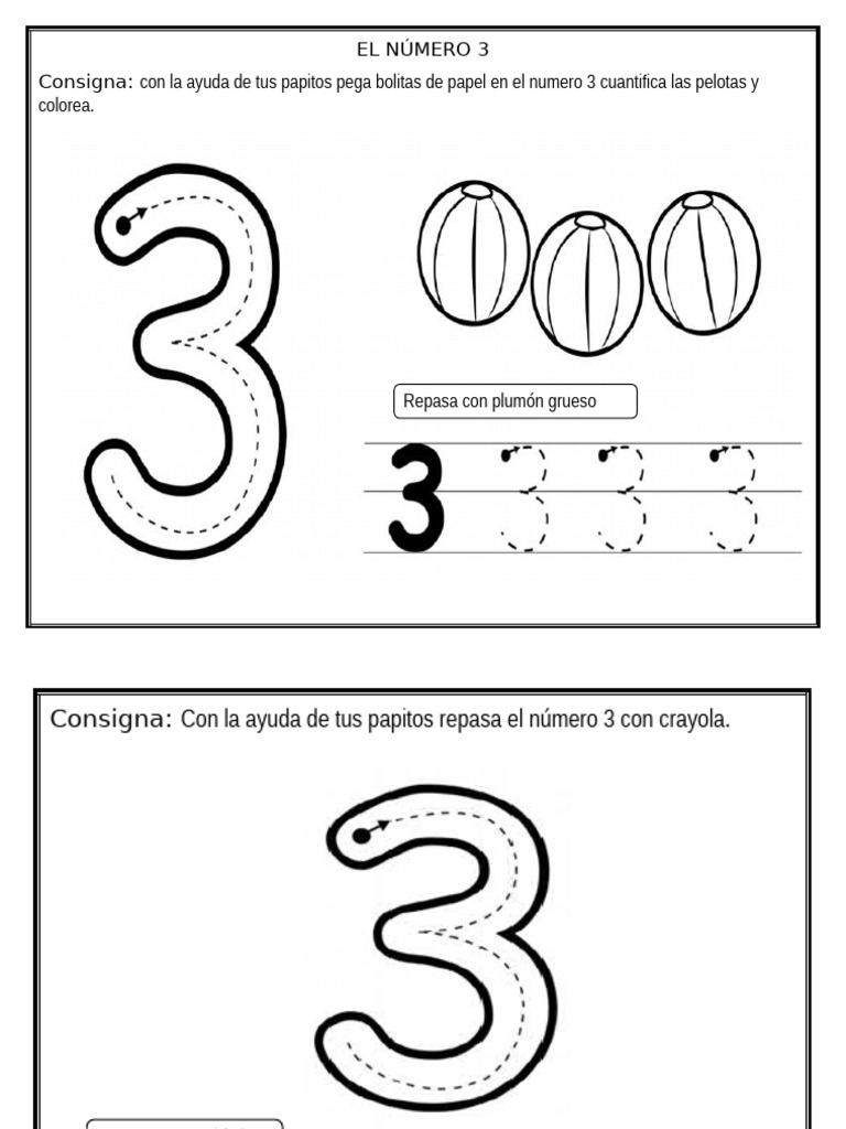 Actividades para el Número 3 | PDF
