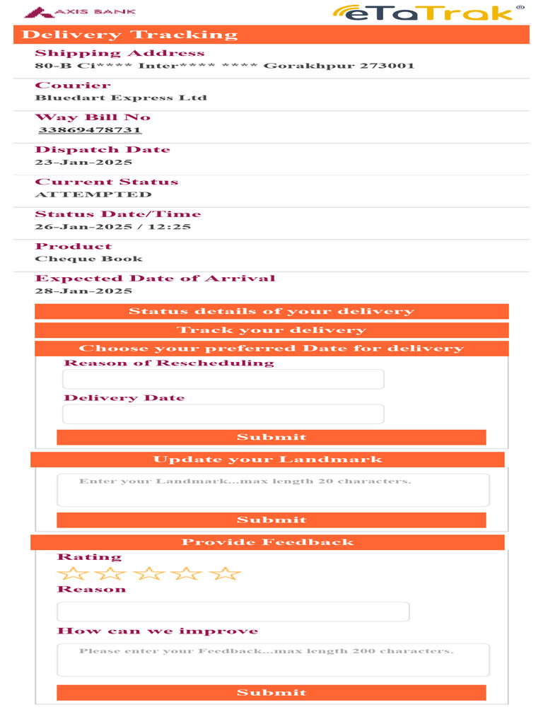 Delivery Tracking | PDF