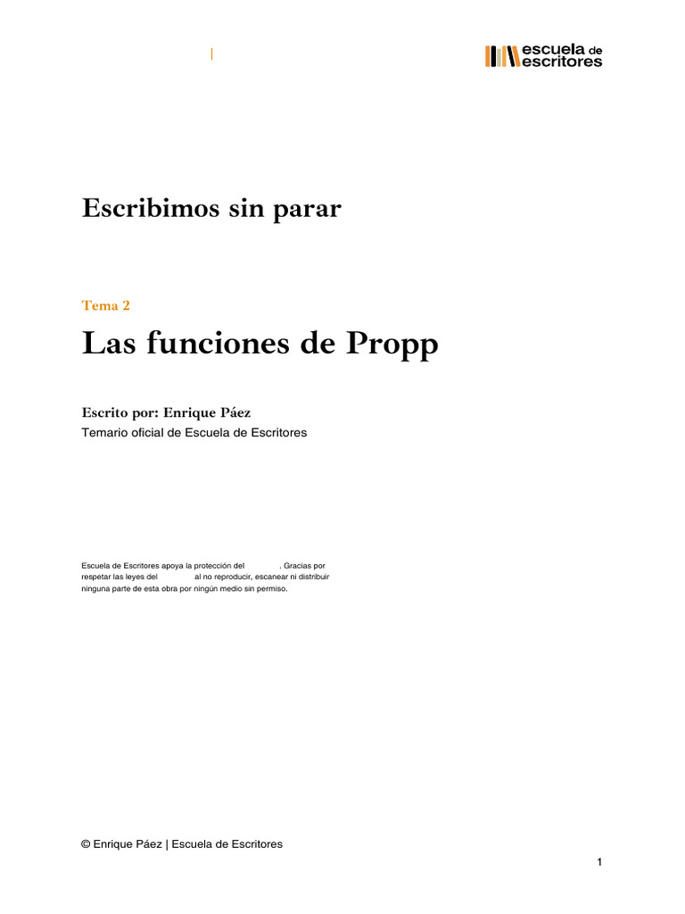 Las Funciones de Propp | PDF | Cuentos