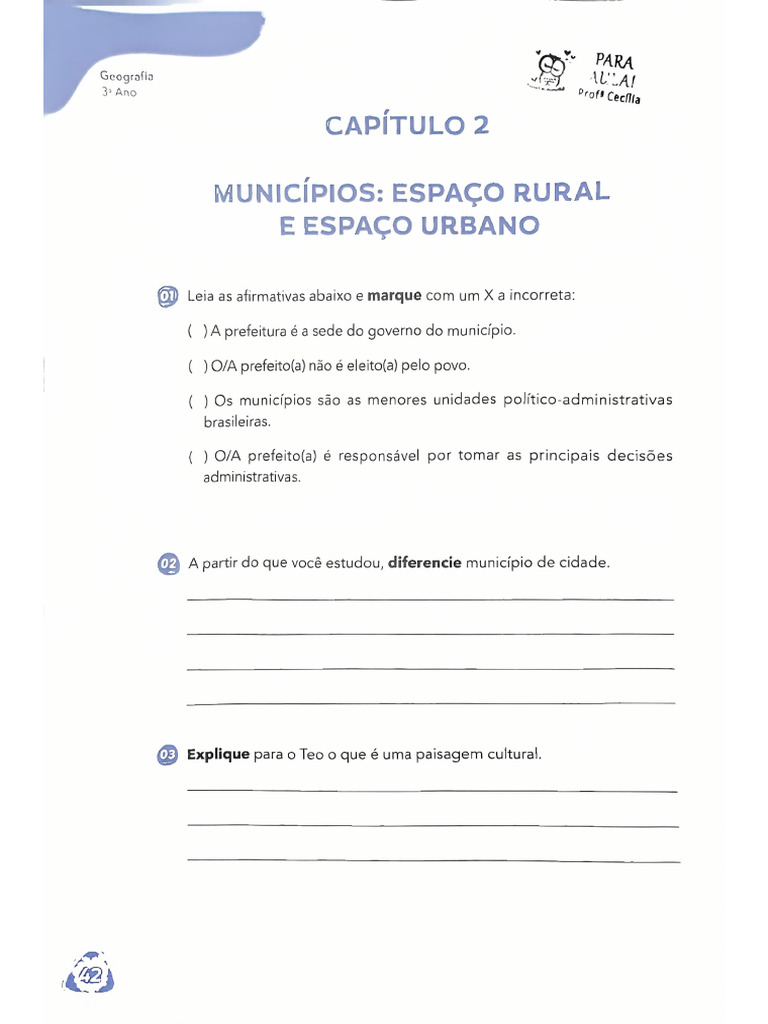 Exercício Complementar Geografia CAP 2 | PDF