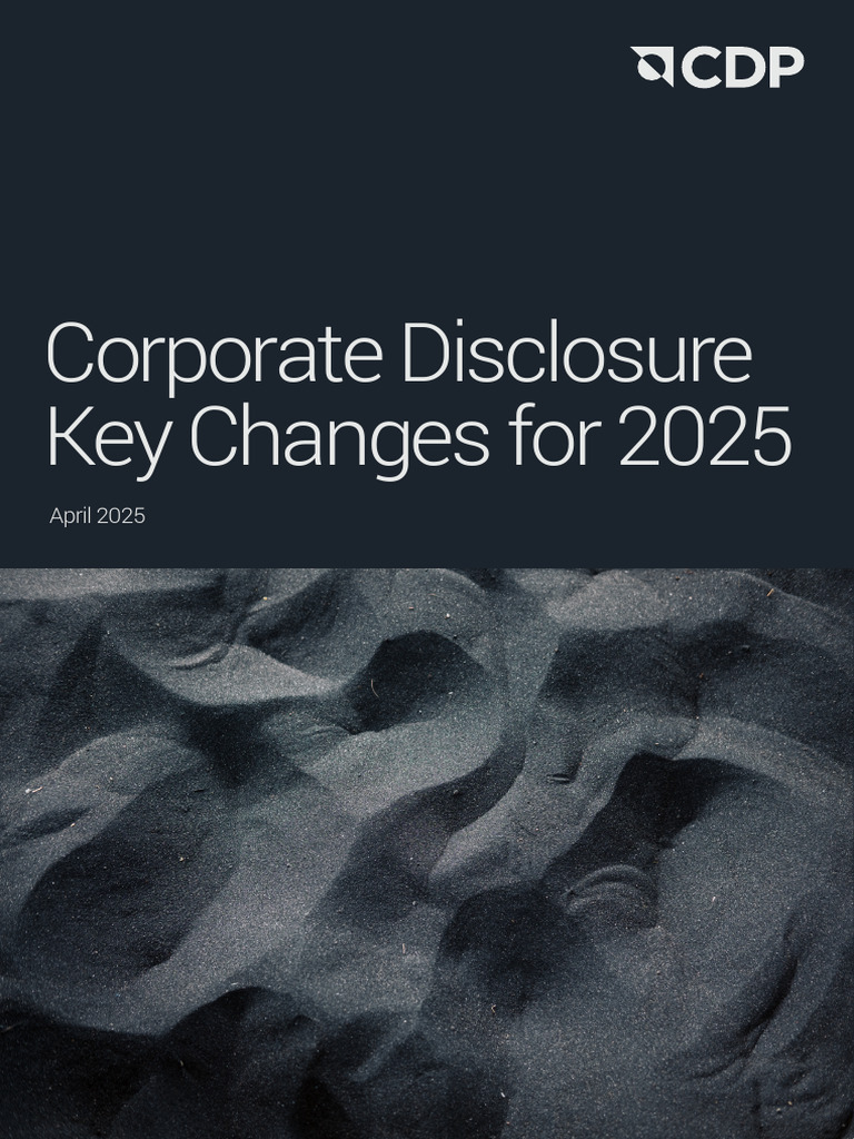 CDP 2025 Corporate Disclosure ENG | PDF | Risk | Natural Environment