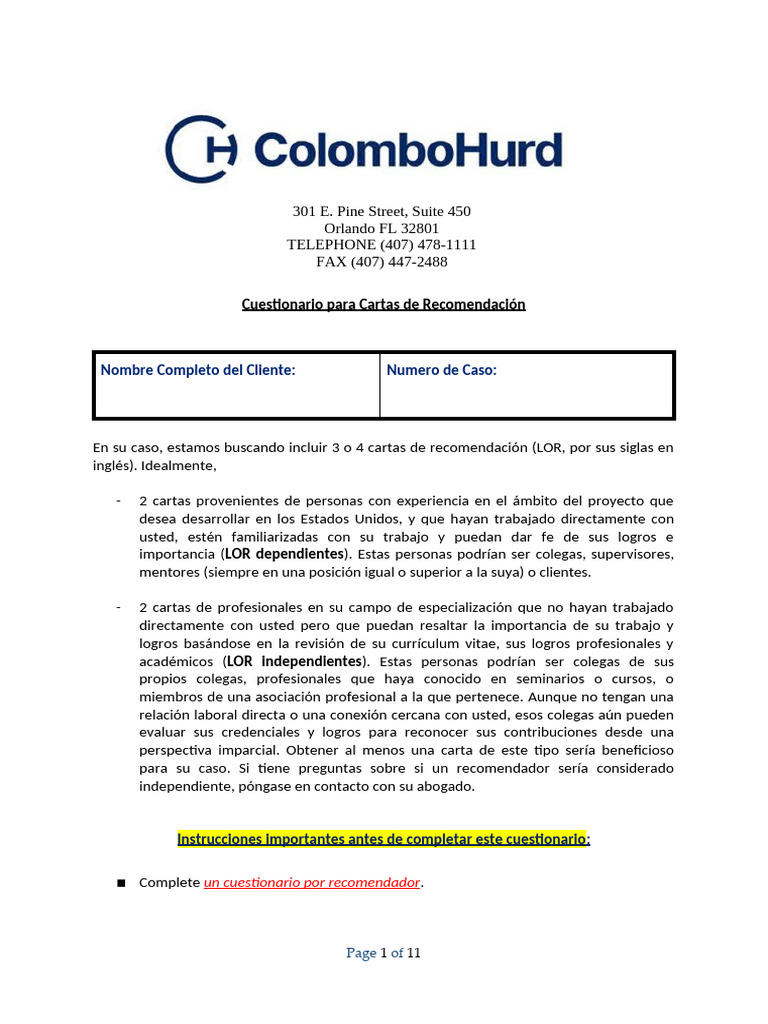 LOR Questionnaire - Joel Aaron Acosta de León v1 | PDF | Business | Bomba