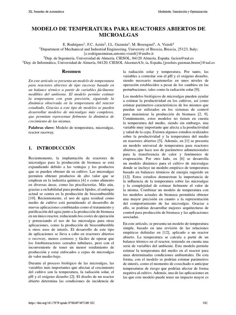 2019 Modelo-Temperatura-Reactores-Microalgas | PDF | Biocombustible | Temperatura